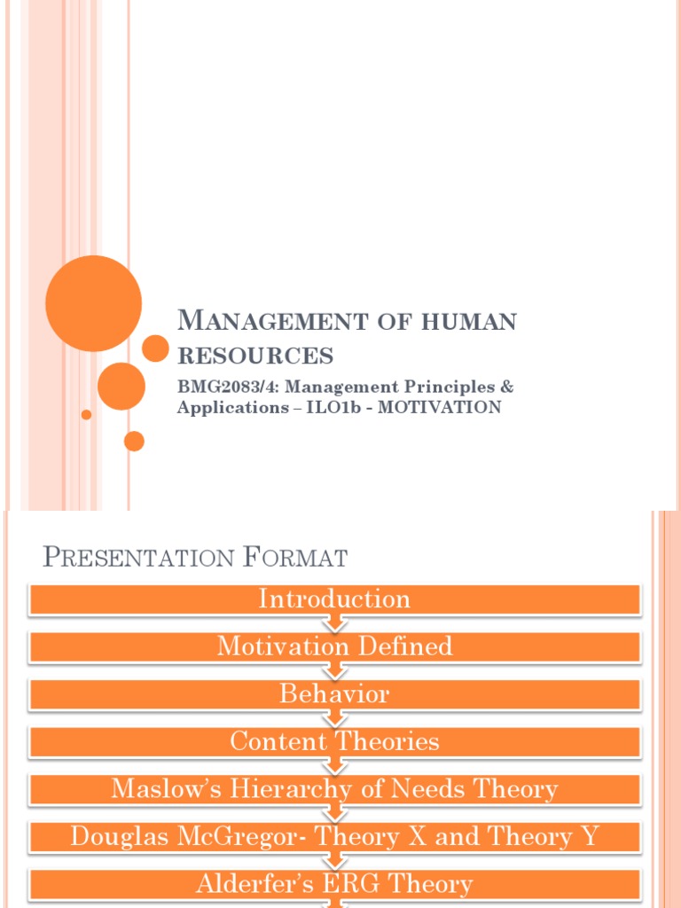7MPA - Management of Human Resources - Motivation | PDF | Motivation ...