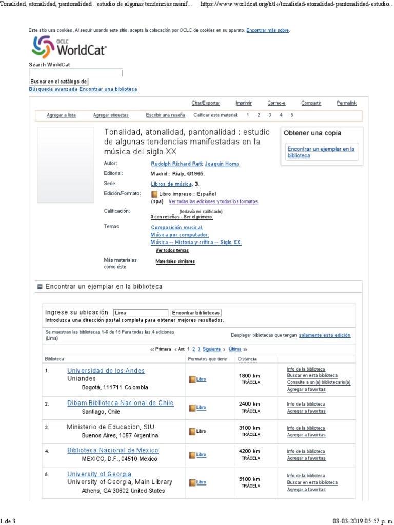 Tonalidad, Atonalidad, Pantonalidad - Estudio de Algunas Tendencias ...