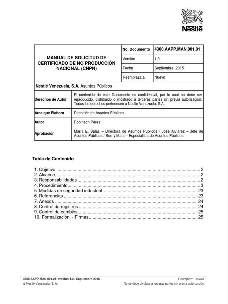 Manual de Solicitud de CNPN | PDF | Arancel | Venezuela