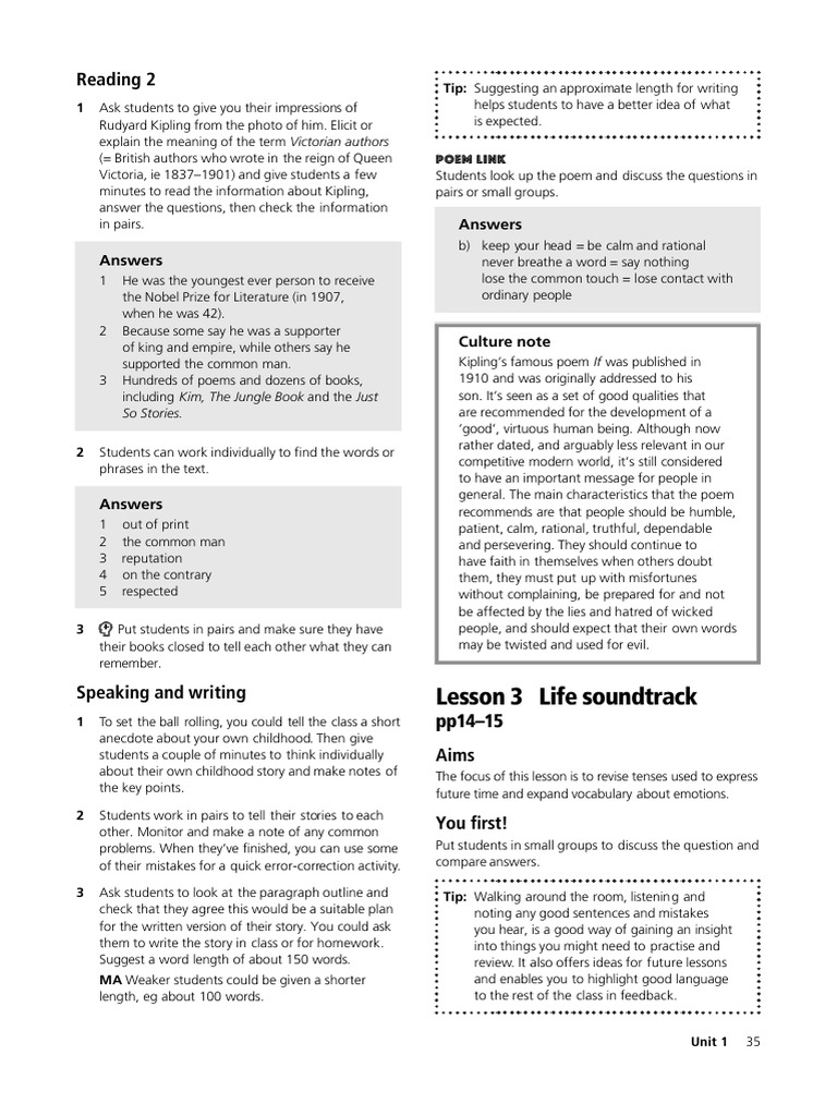 Jetstream Upper Intermediate Teacher Guide | PDF | Rudyard Kipling | Poetry