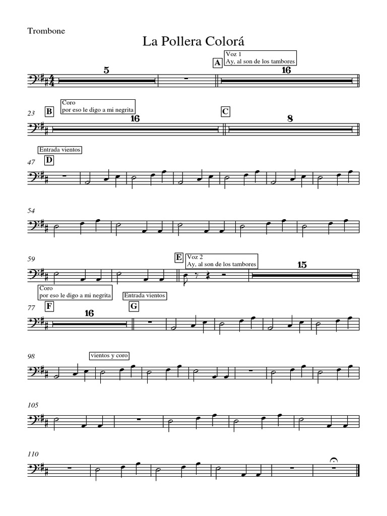 La Pollera Colorá Trombone | PDF