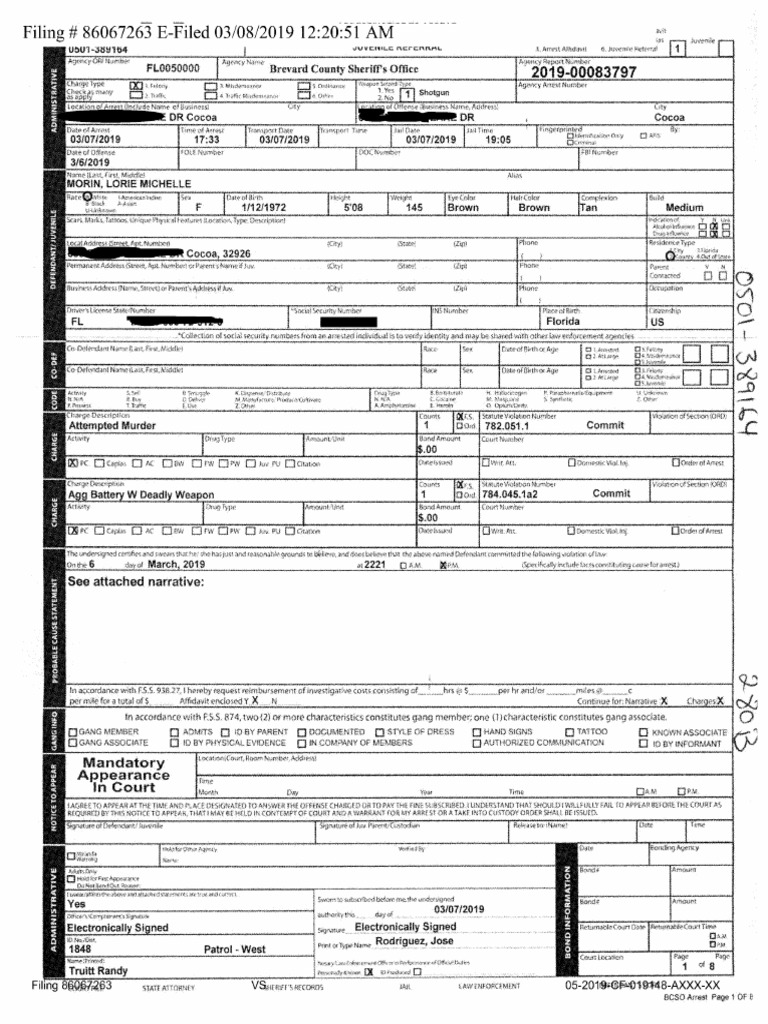 Lorie Morin Criminal Complaint | PDF