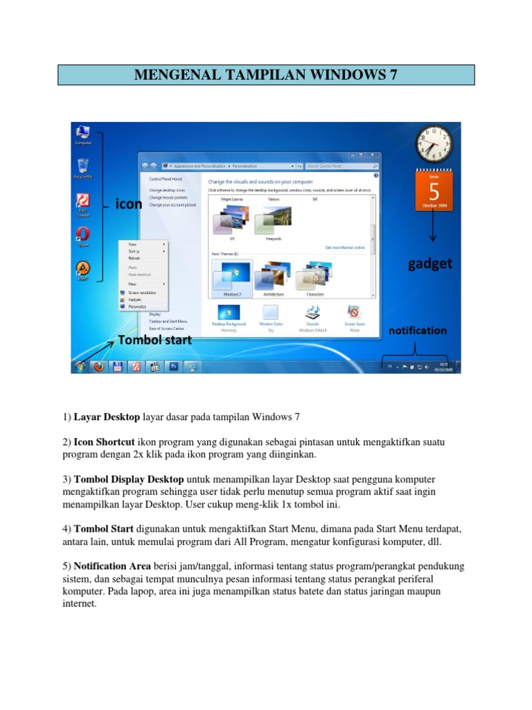 Mengenal Tampilan Windows 7 | PDF