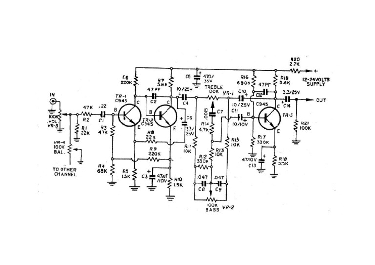 3 Transistor C945 Tone Control Mono | PDF