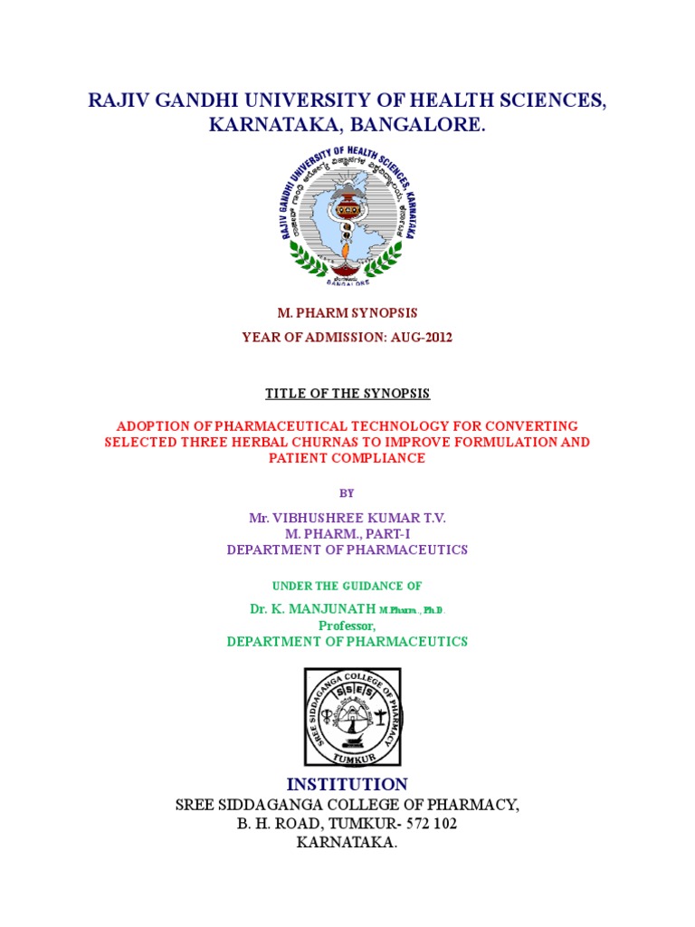 Rajiv Gandhi University of Health Sciences, Karnataka, Bangalore | PDF ...