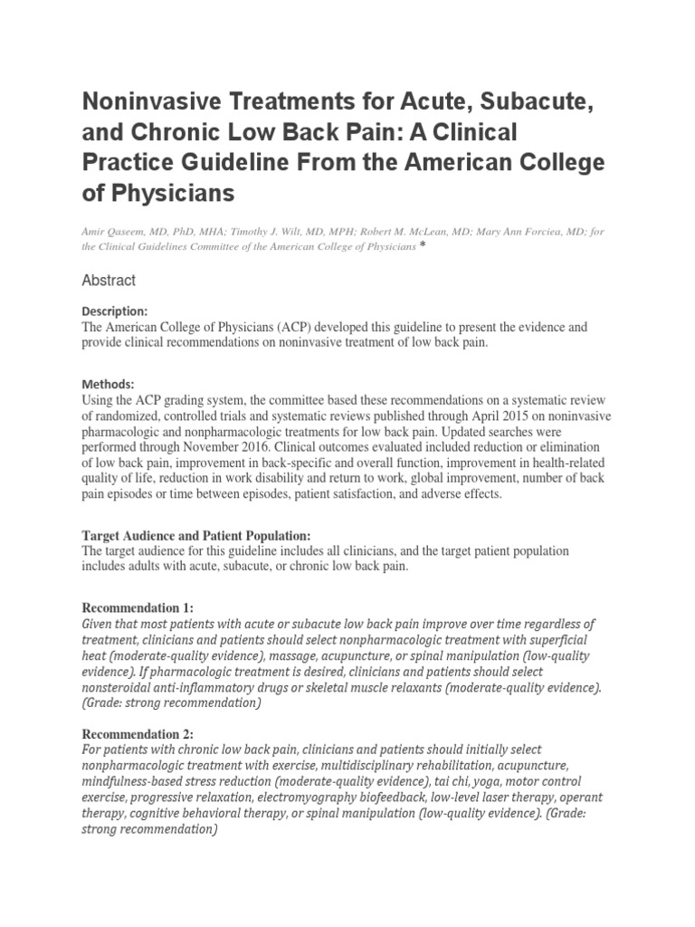 Low Back Pain | PDF | Low Back Pain | Pain Management