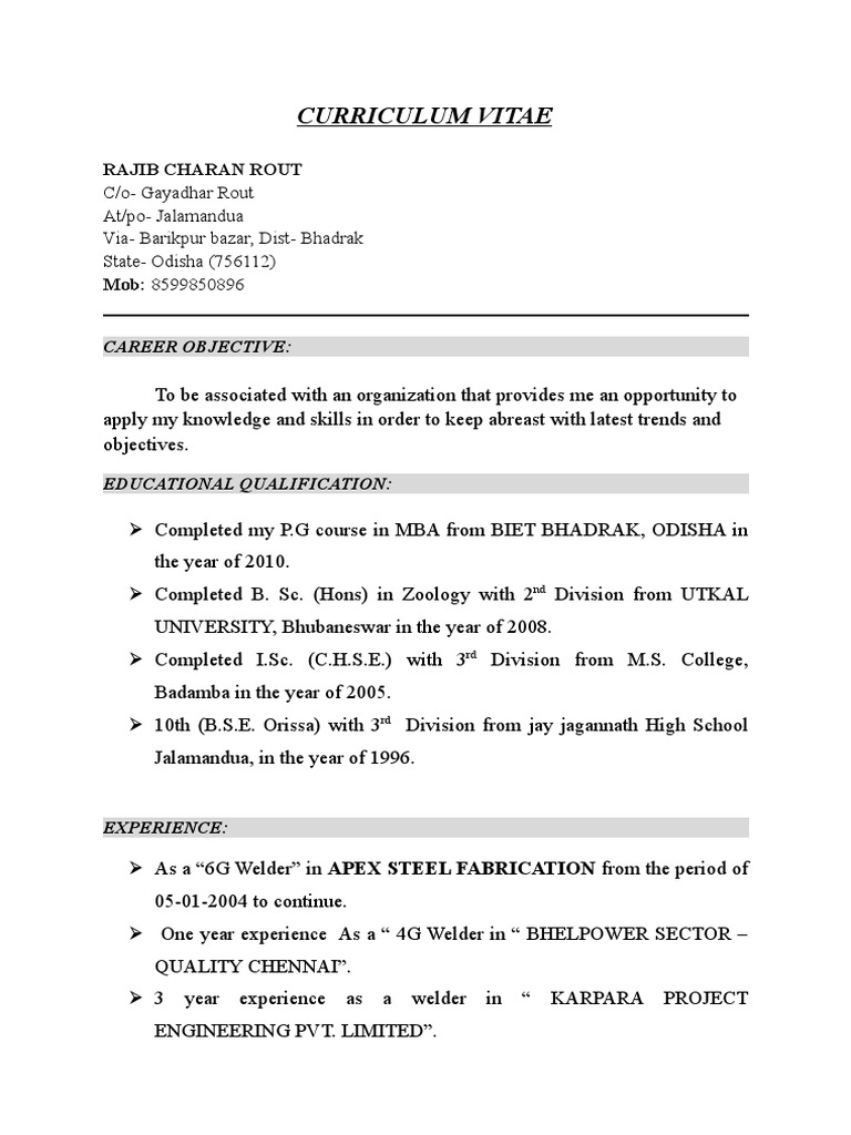 Resume (Anil) | PDF