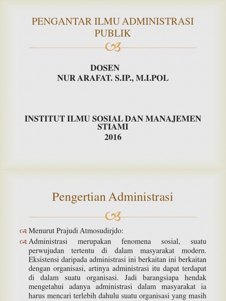 Pengantar Ilmu Administrasi Publik | PDF | Politik