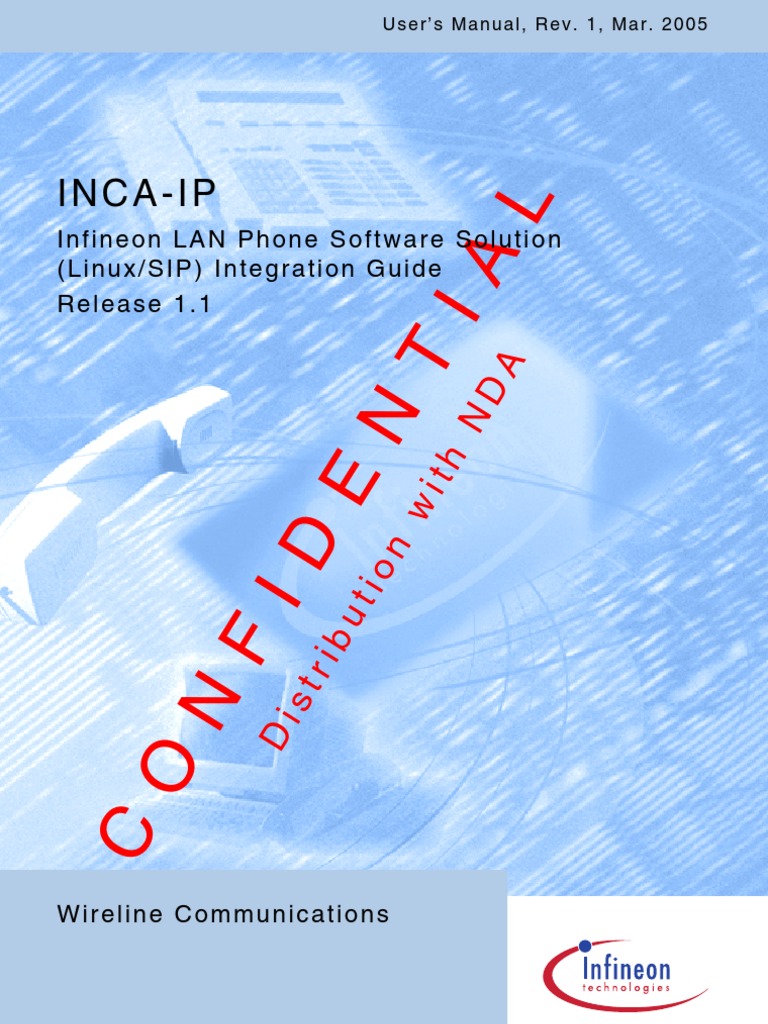 Inca-Ip: Infineon LAN Phone Software Solution (Linux/SIP) Integration ...