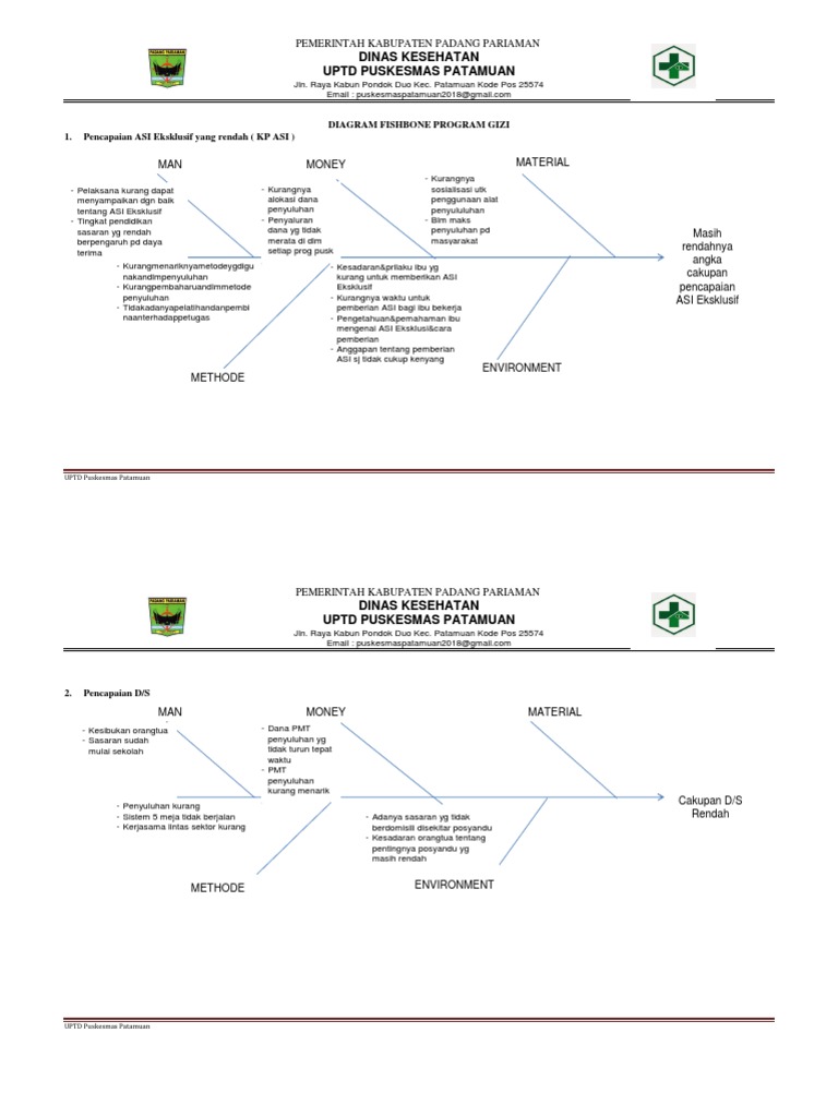 Diagram Fishbone Program Gizi ASI Eksklusif | PDF