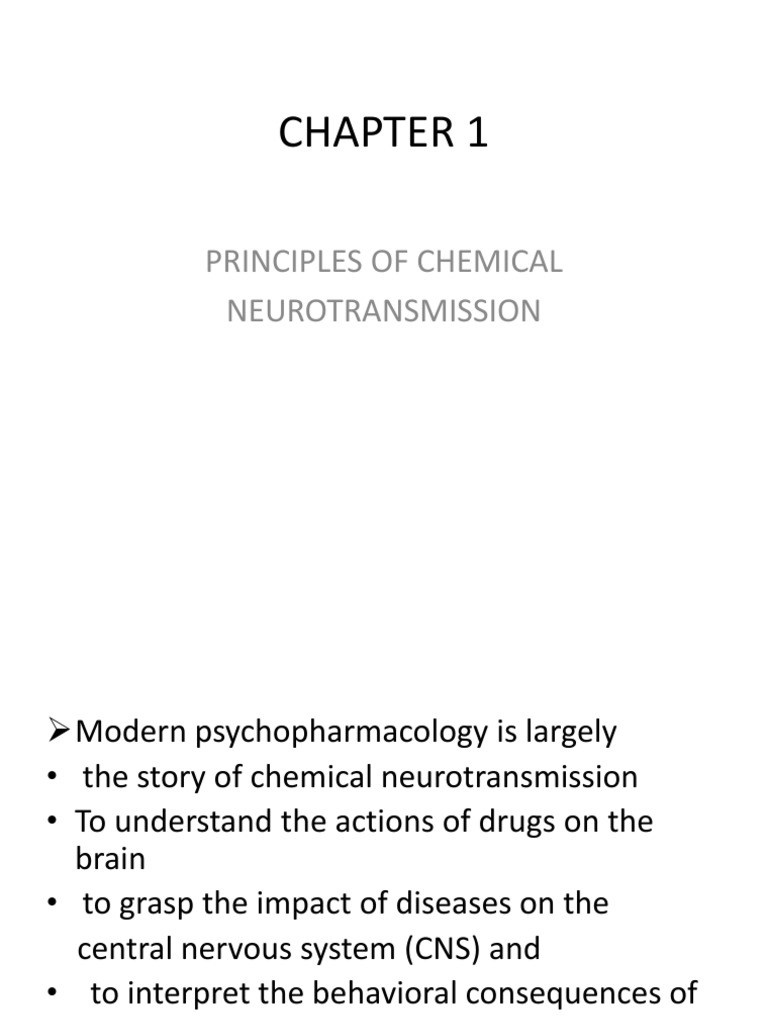 Principles of Chemical Neurotransmission | PDF