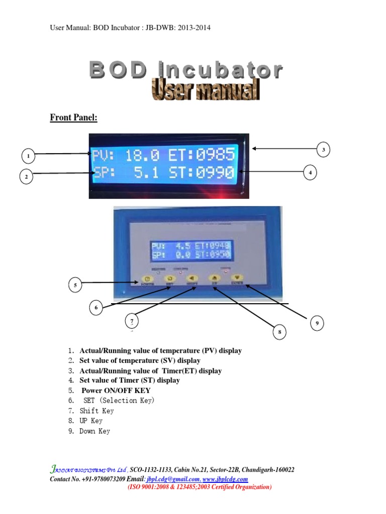 Bod User Manual | PDF | Temperature | Nature