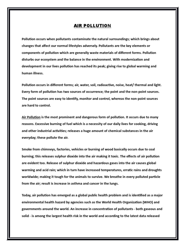 Air Pollution | PDF | Air Pollution | Particulates