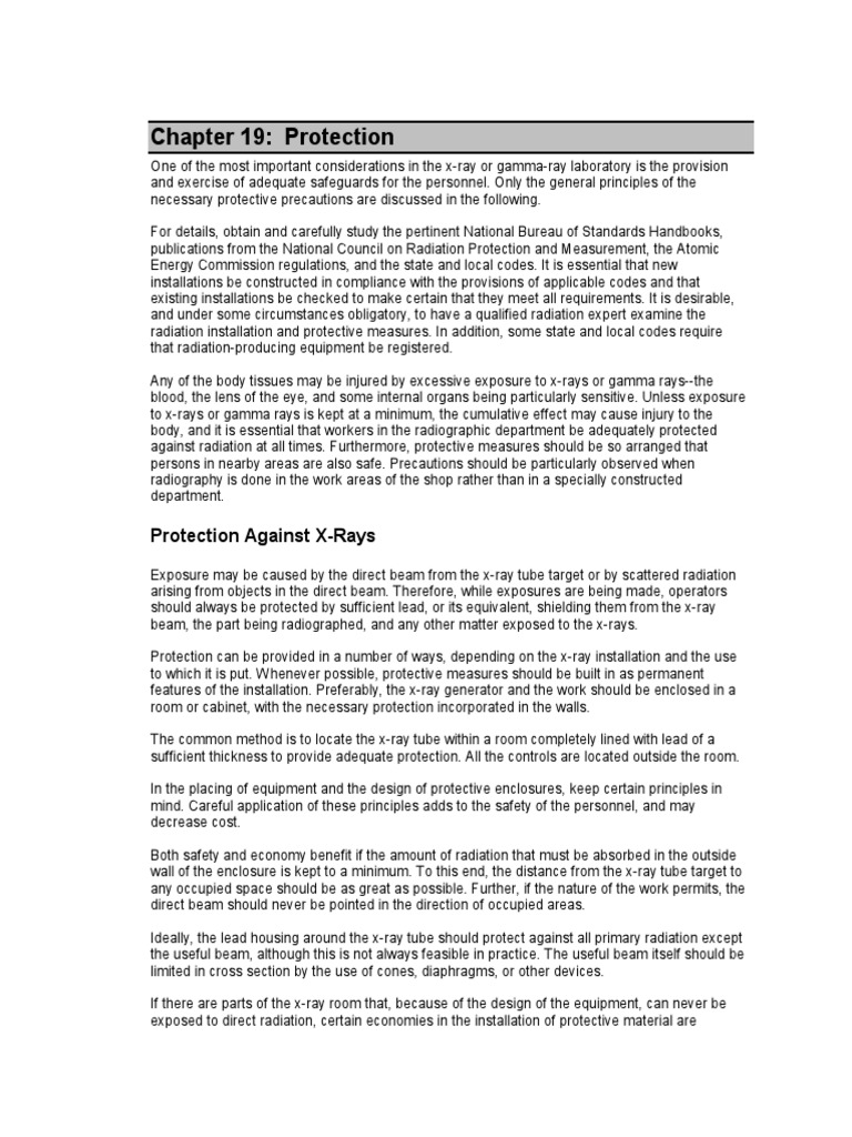 Chapter 4 Radiography Factors Governing Exposures | PDF | Gamma Ray ...