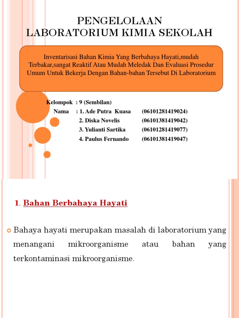 Pengelolaan Lab Kimia Sekolah | PDF | Sains & Matematika