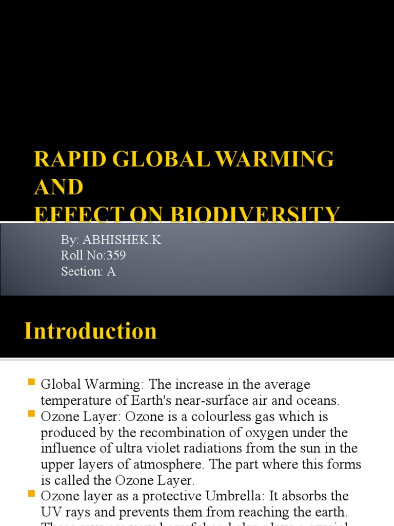 Rapid Global Warming and | PDF | Climate Change | Nature