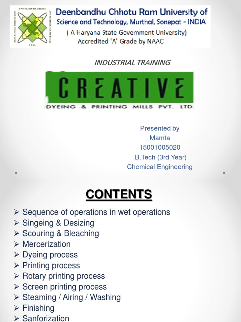 Dying and Printing Presentation | PDF | Dyeing | Textiles