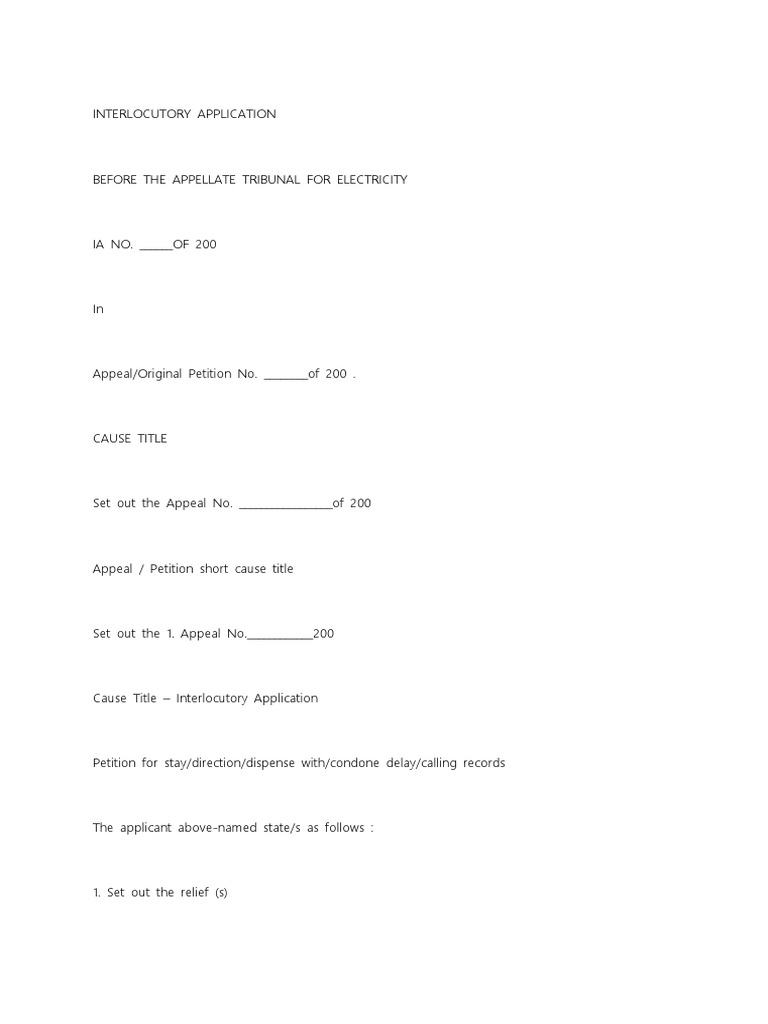 03 Interlocutory Application | PDF