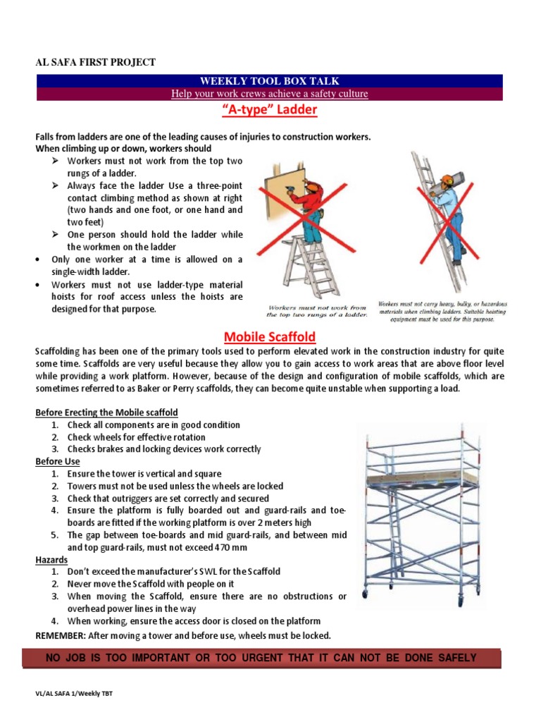 Scaffolding and Ladder Safety Guidelines | PDF | Technology & Engineering