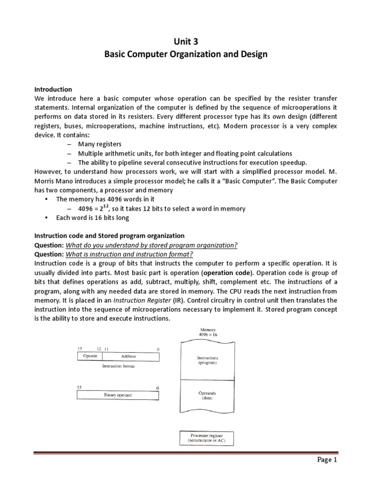 Basic Computer Organization and Design | PDF | Central Processing Unit | Input/Output
