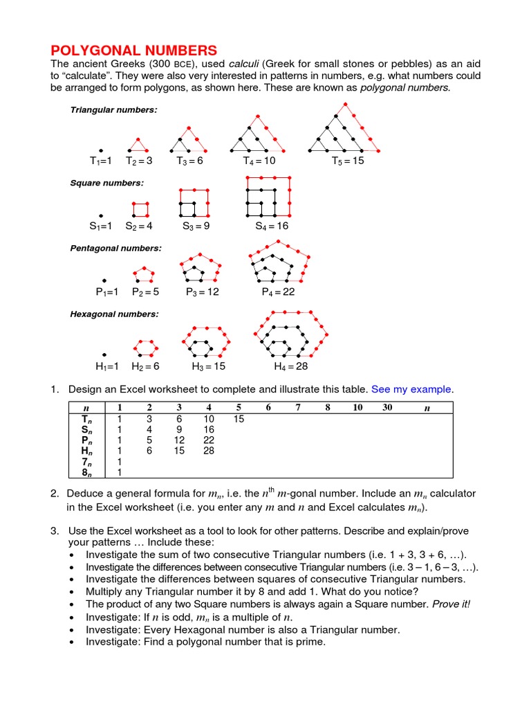 Polygonal Numbers | PDF