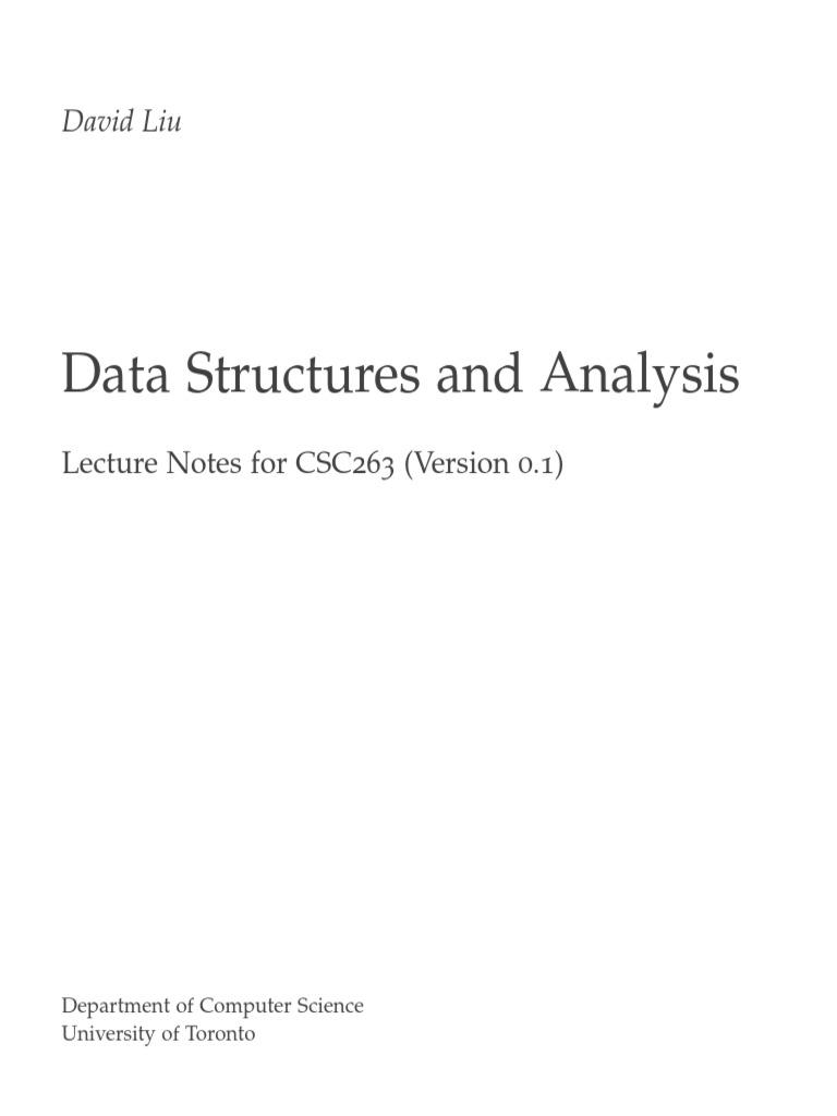 CSC 263 | PDF | Time Complexity | Queue (Abstract Data Type)
