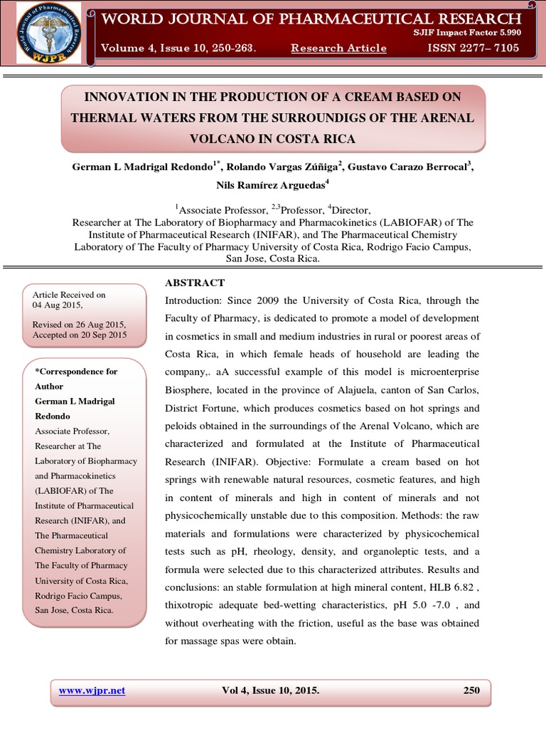 Article WJPR 1443596286 | PDF | Igneous Rock | Emulsion