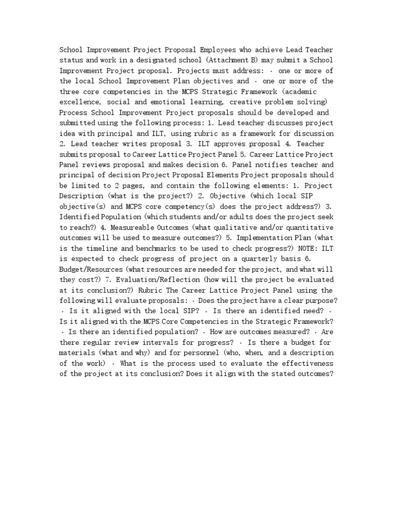 Project Proposal For School | PDF