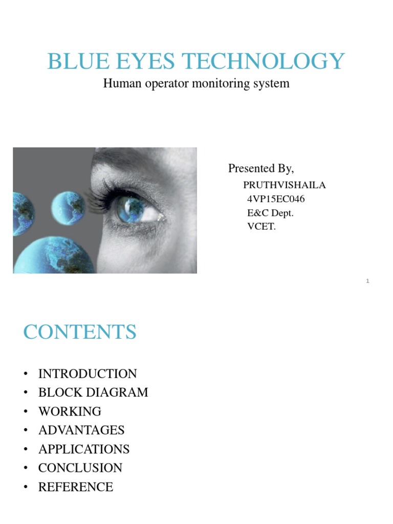 Blue Eyes Technology: Human Operator Monitoring System | PDF ...
