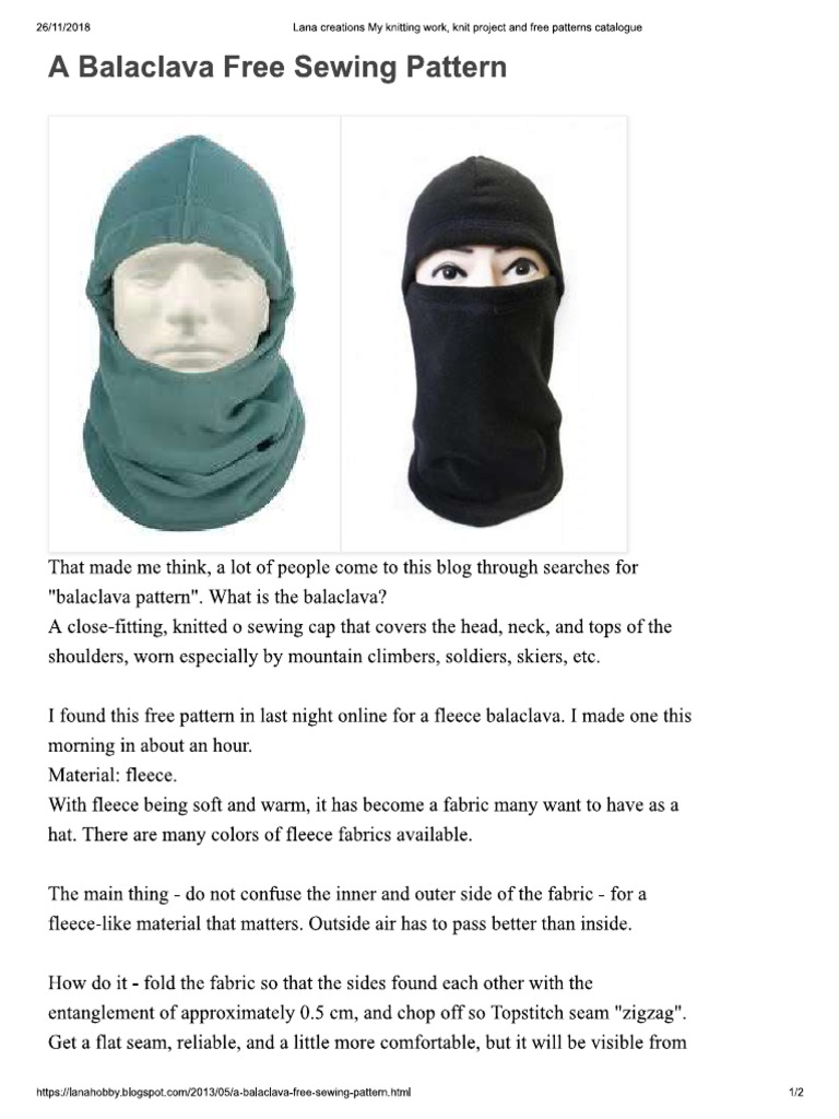 Balaclava | PDF