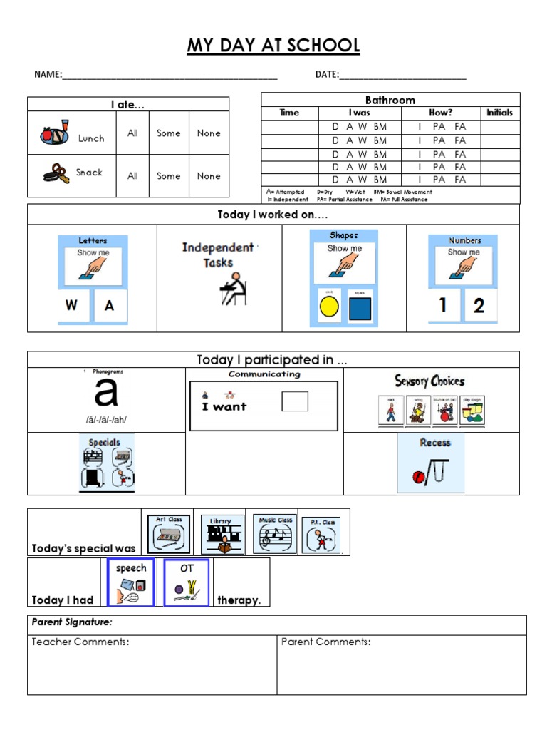 My Day at School | PDF