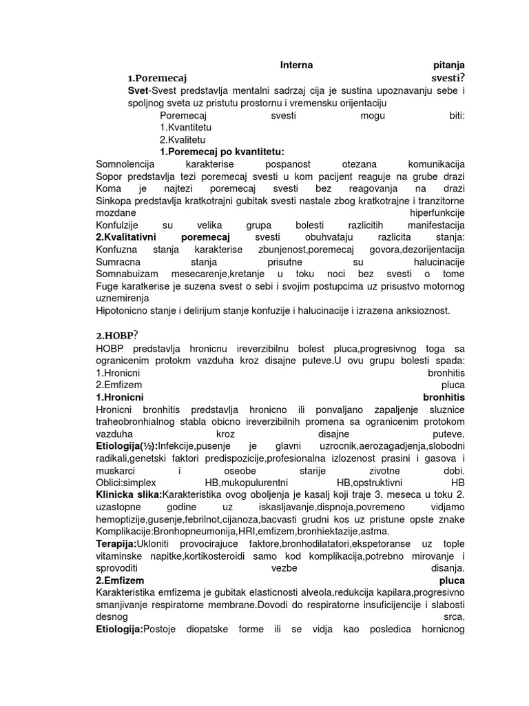 Interna Pitanja | PDF