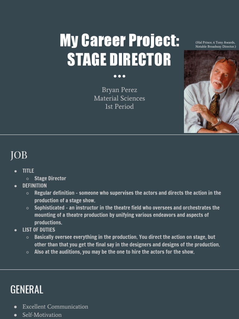 Presentation of Stage Directing | PDF | Theatre | Cognition