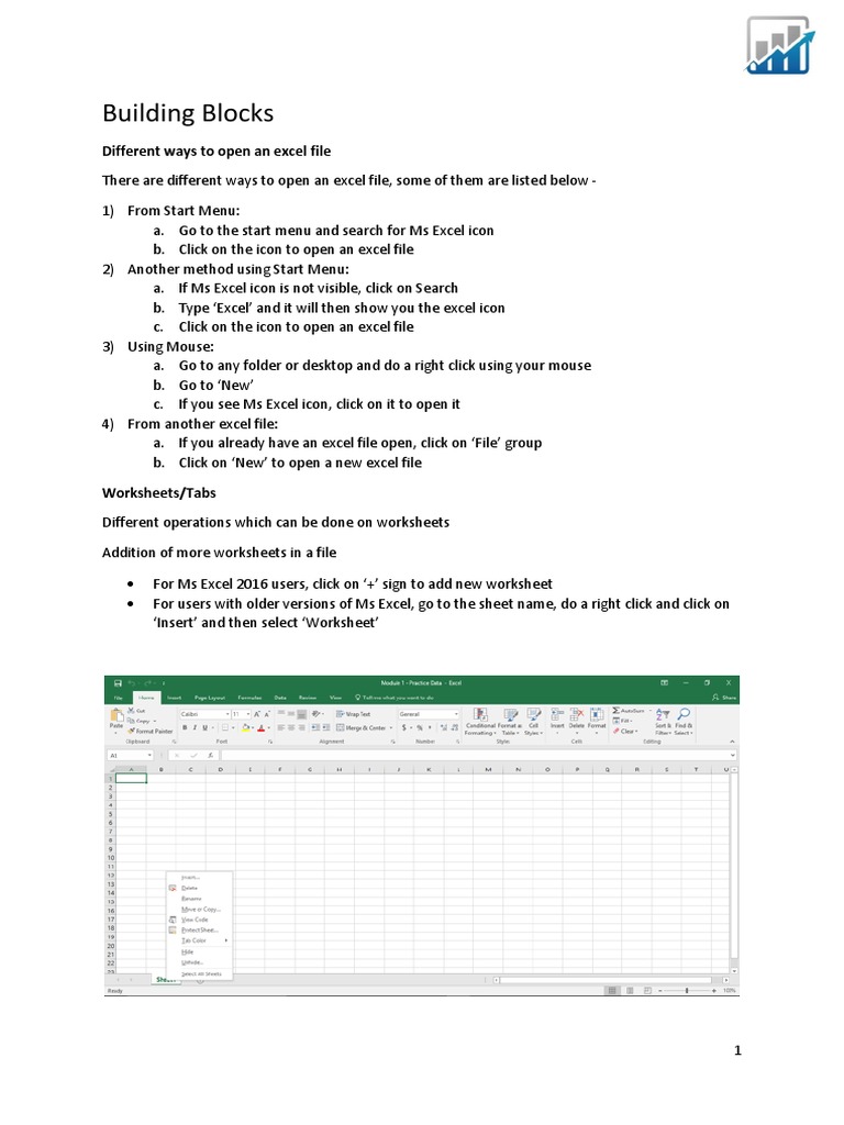 Building Blocks: Different Ways To Open An Excel File | Download Free ...