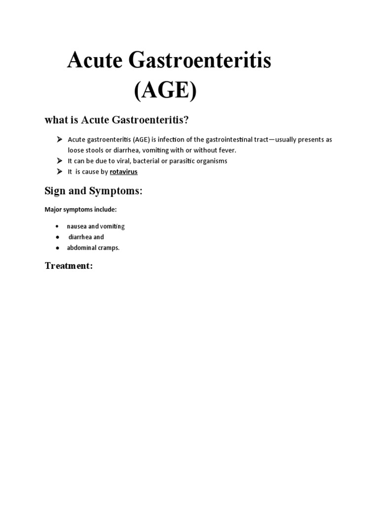 Acute Gastroenteritis | PDF
