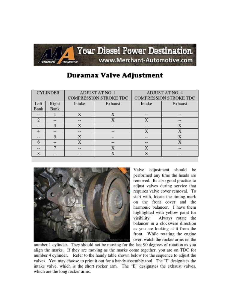 Valve Adjustment | Download Free PDF | Engines | Mechanical Engineering