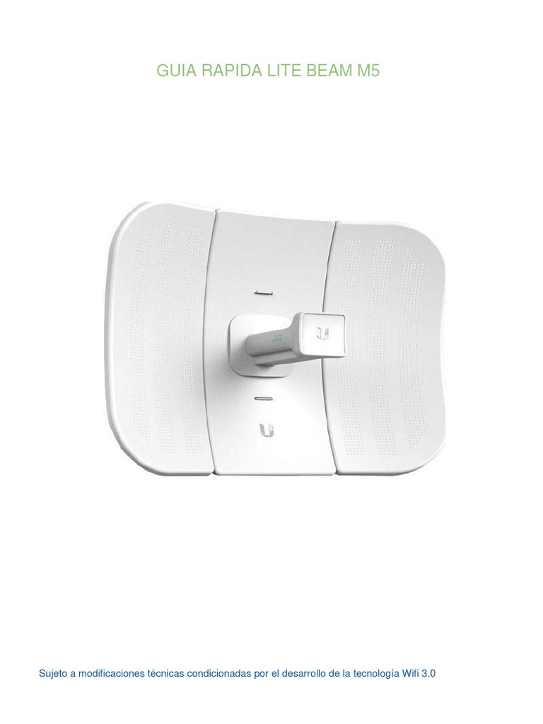 Guía Rápida para Configurar LiteBeam M5 | PDF | Dirección IP | Wifi