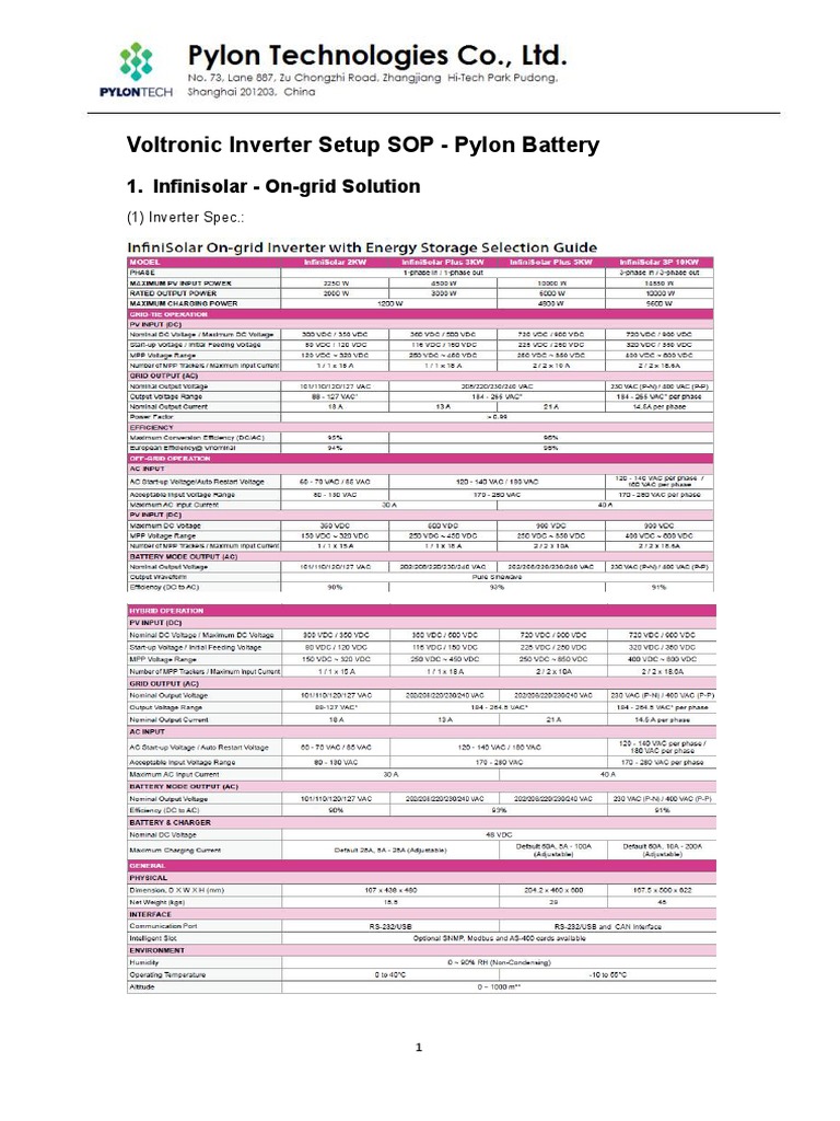 Voltronic Inverter Setup SOP PDF | PDF | Power Inverter | Power (Physics)