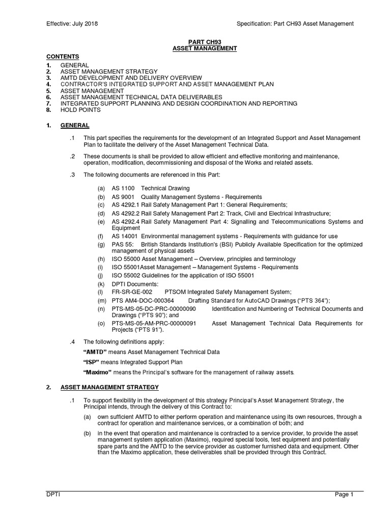Asset Management | PDF | Specification (Technical Standard) | Asset ...