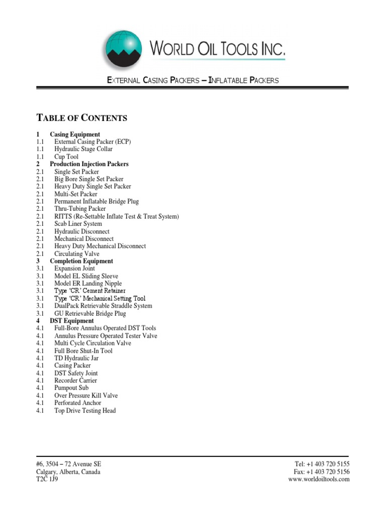 WOT - Tech Data Sheets PDF | PDF | Casing (Borehole) | Valve