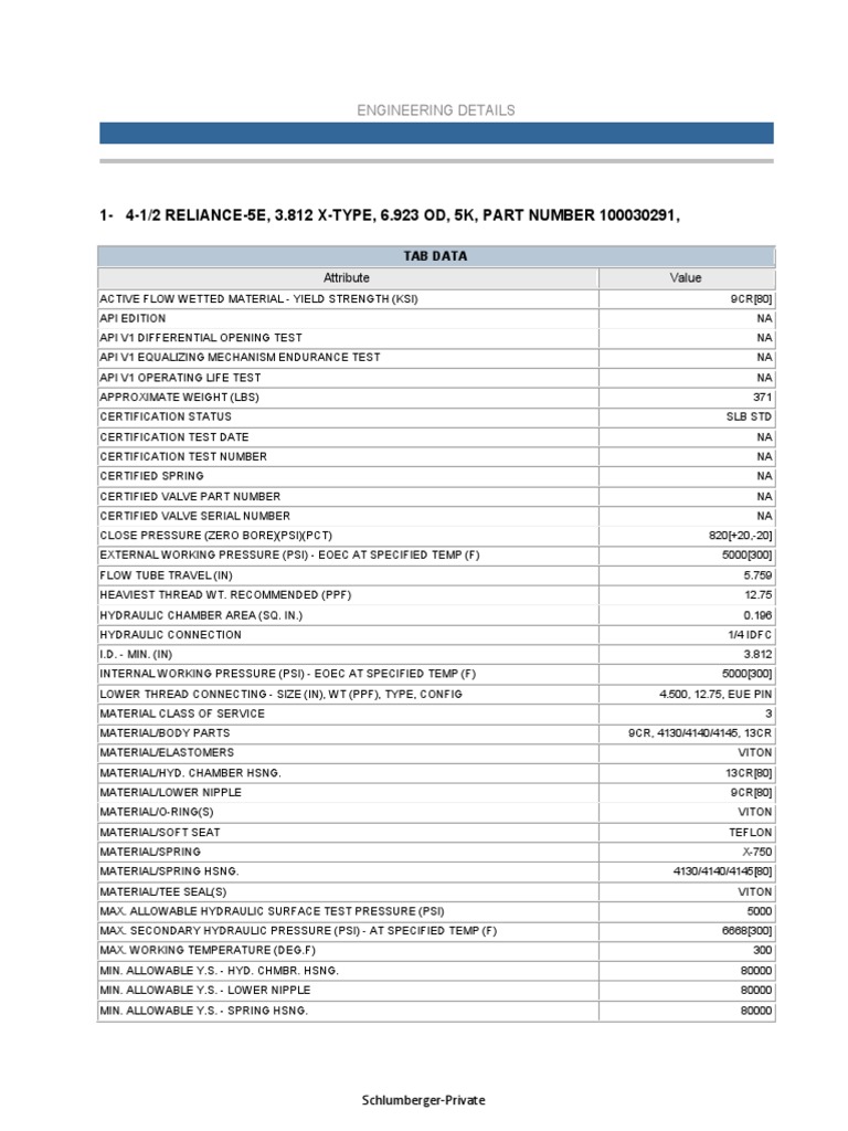 Engineering Details Reliance 5E TRSCSSV | PDF | Building Engineering ...