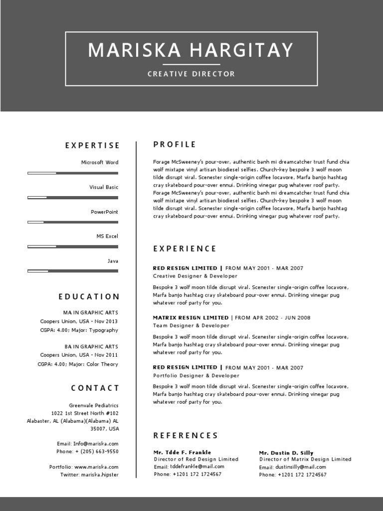 Free Resume - US Letter | PDF