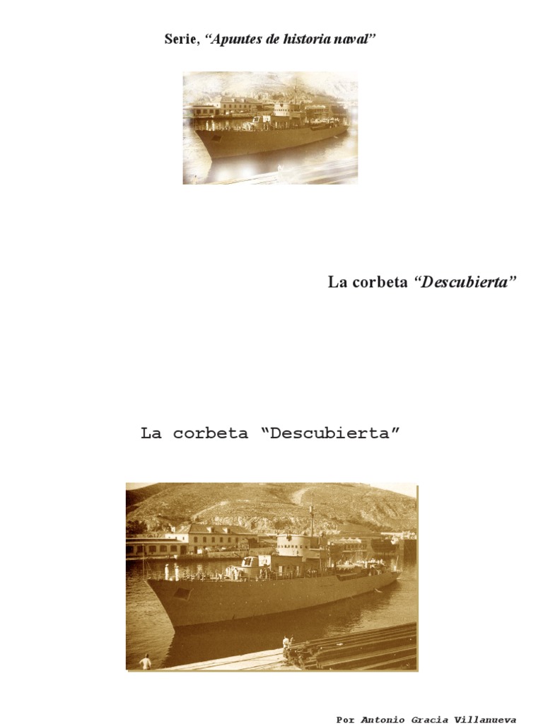 Nº 1 - La Corbeta Descubierta PDF | PDF | Anti Submarine Warfare ...
