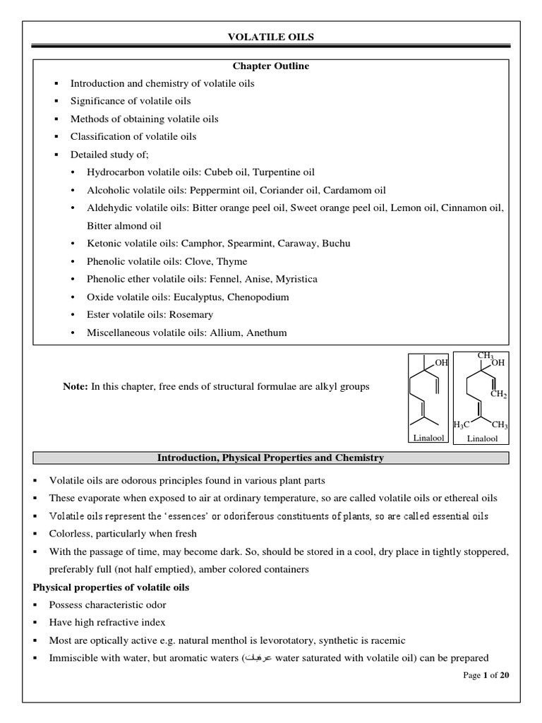 Volatile Oils | PDF | Essential Oil | Distillation Volatile Oils | PDF | Essential Oil | Distillation