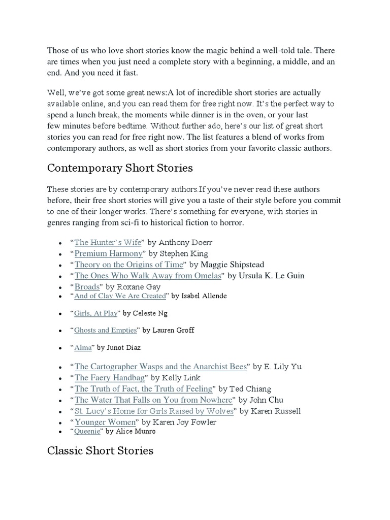 Short Story 2 | PDF | Short Stories