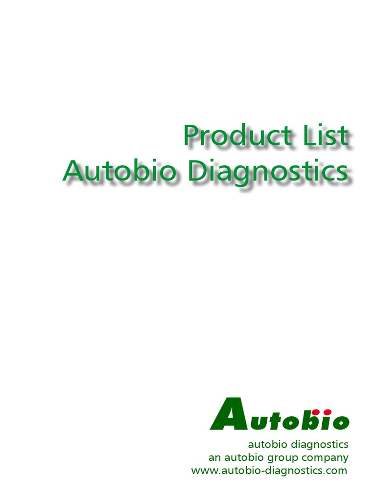 Product List Autobio Diagnostics: Utobio | PDF | Elisa | Thyroid ...