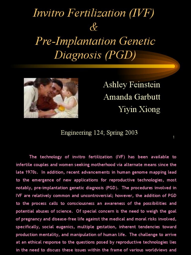 IVF and PGD: Ethical Considerations | PDF | In Vitro Fertilisation ...