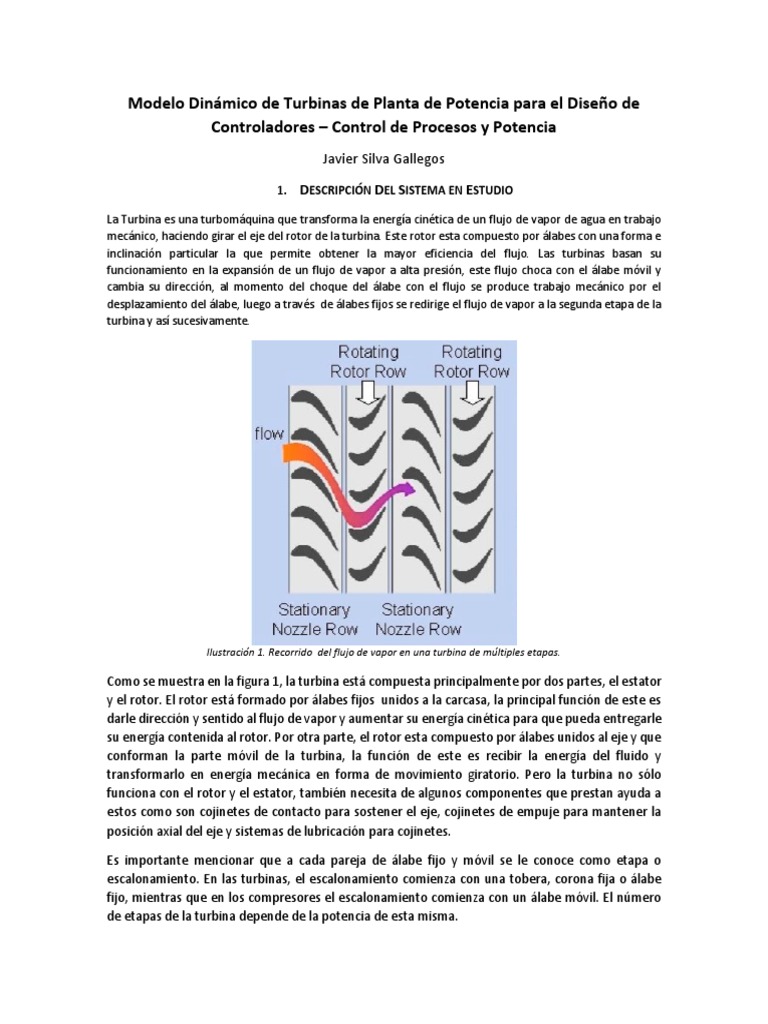Modelo Dinámico de Turbinas de Vapor | PDF | Simulación | Turbina