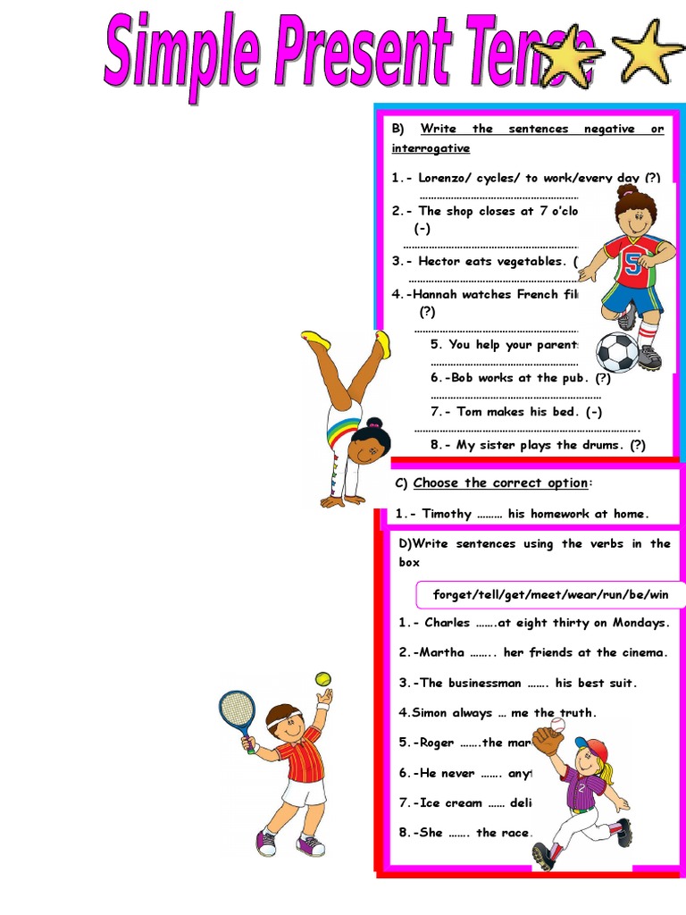 Simple Present Tense Tests - 61706 | Download Free PDF | Language ...