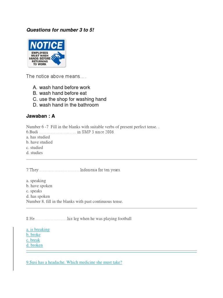 Questions For Number 3 To 5 | PDF